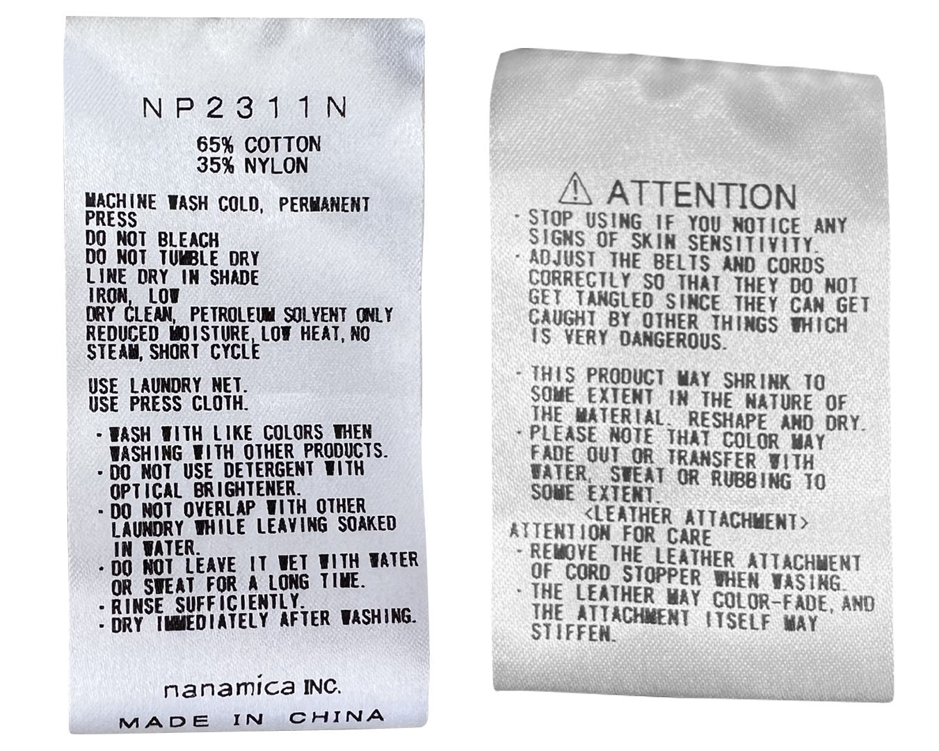 nanamica / Notice and apology regarding defective product specification ...