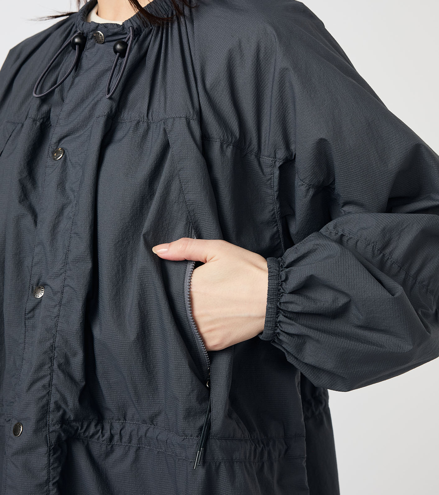 nanamica / Garment Dyed Nylon Field Shirred Coat