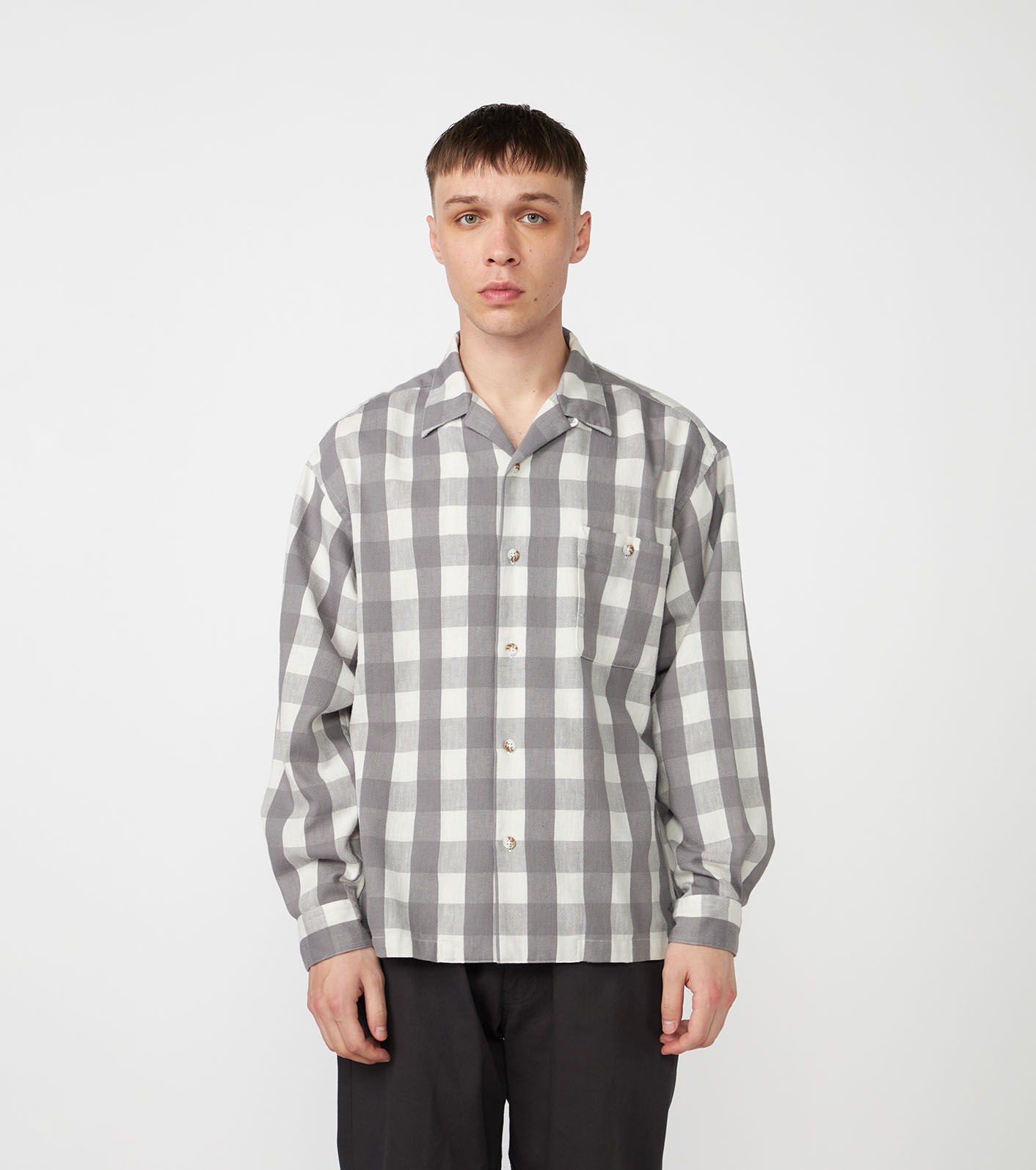 nanamica / Checkerboard Field Open Collar Shirt