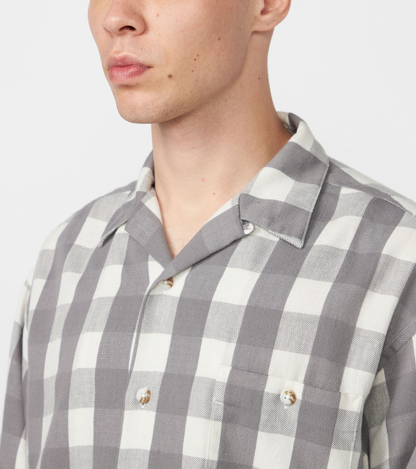 nanamica / Checkerboard Field Open Collar Shirt